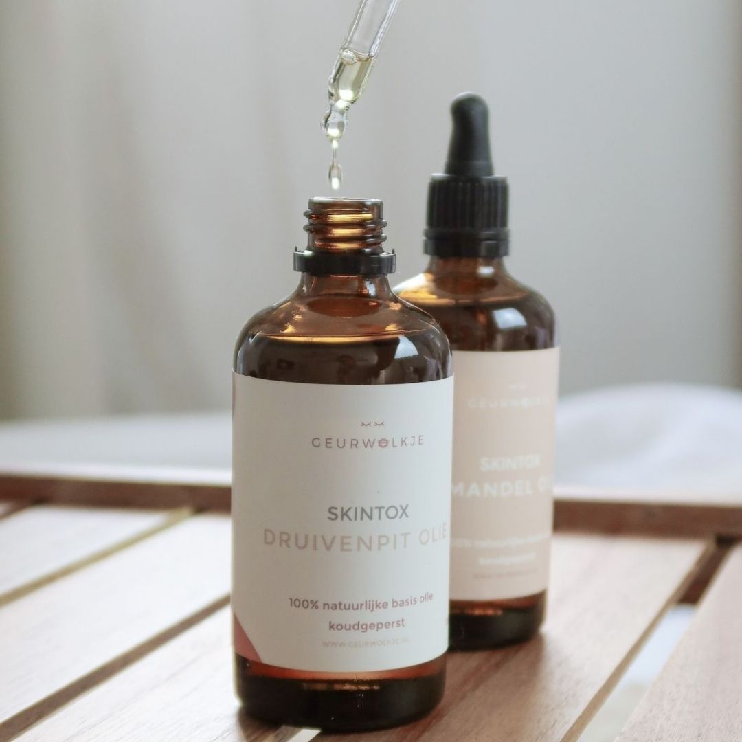 Geurwolkje® Skintox - Druivenpitolie 100% Natuurlijke basisolie 100ml